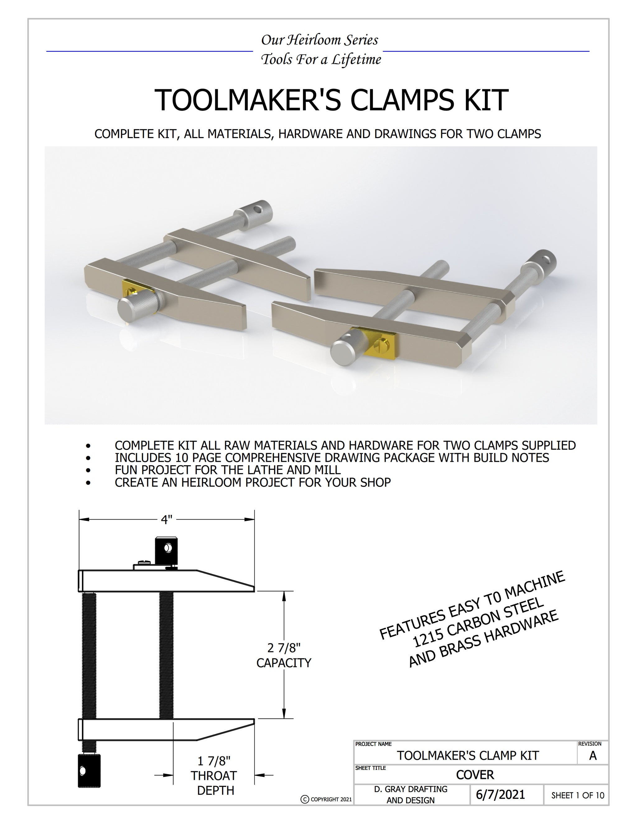 Toolmaker's Clamp Kit – D. Gray Drafting and Design